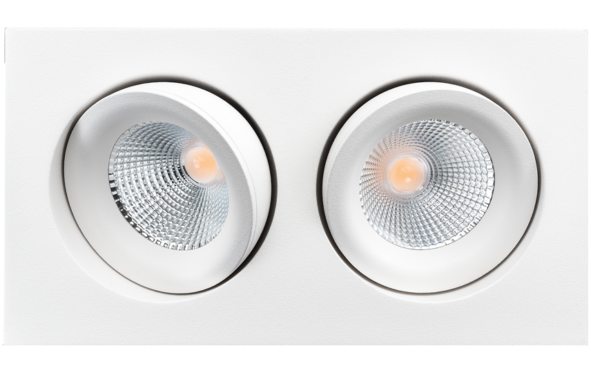 SG Armaturen | Products | Junistar Lux Square White 2X 1240lm 4000K Ra 98 Trailing edge dimming